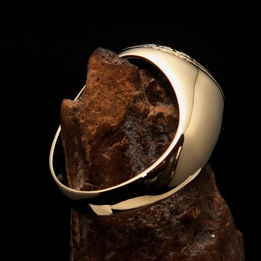 Handcrafted ancient Men's Garuda Ring Black Sterling Silver